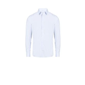 Au Printemps Paris Gestreiftes Baumwollhemd - Blau