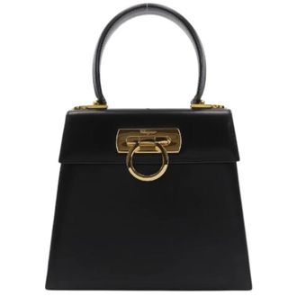 Ferragamo Pre-owned Gancini Calf Handbag - - Pre-owned - Damen - Schwarzk - ONE SIZE