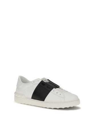 Valentino Garavani Mens Open Sneakers Bianco-Nero-Bianco Bianco/nero/bianco