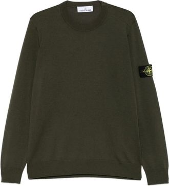Stone Island Homme, Pulls, Vert, Taille: XL Pull en Laine Vierge Certifiée