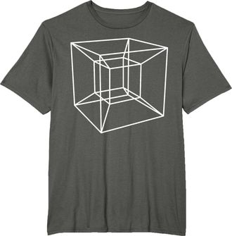 MathWare Nerdig Tesserakt Hyperw&uuml;rfel Geschenk f&uuml;r Mathematiklehrer T-Shirt