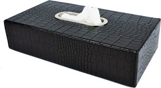 Signature Home Collection Taschenb&uuml;cherbox, Kunstleder, schwarz, 26 x 14 x 6 cm