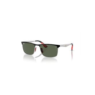 Ray-Ban Rb3726m Scuderia Ferrari Collection Sonnenbrillen Silber Fassung Gr&uuml;n Glas 57-18