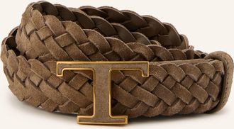 Tod's Tods Flechtg&uuml;rtel Aus Leder braun