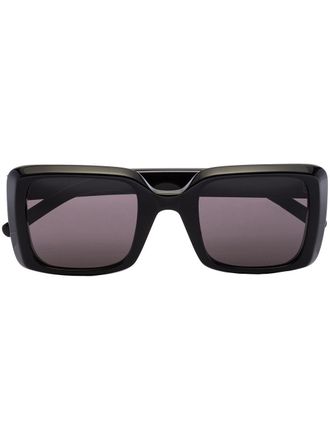 Saint Laurent Eyewear lunettes de soleil SL497 &agrave; monture oversize - Noir