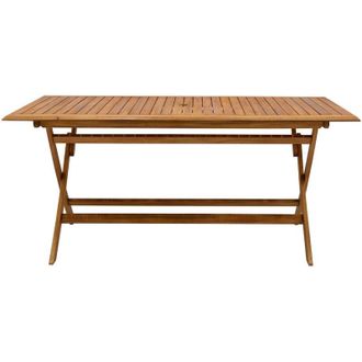 Miliboo Rechteckiger Gartentisch aus Massivholz B170 cm zusammenklappbar SANTIAGO