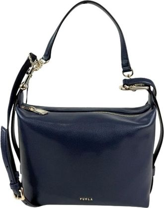 Furla Femme, Sacs, Bleu, Taille: ONE Size Tonie Mini Hobo