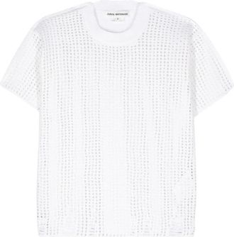 Junya Watanabe Femme, Tops, Blanc, Taille: 38 FR T-shirt oversize en coton