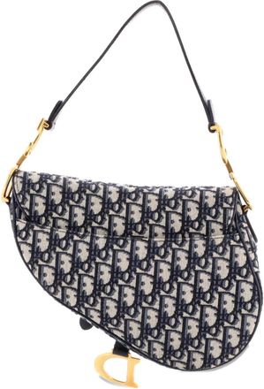 Dior Saddle Handbag Oblique Canvas Medium shoulder bag - Blau