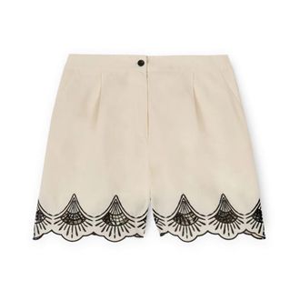 Motivi Shorts aus bestickter Baumwolle - - Shorts - Damen - Wei&szlig; - S