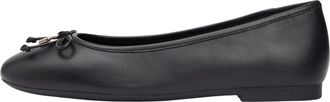 Tommy Hilfiger Damen Hilfiger Smooth Lthr Ballet Fw0Fw09006 Ballerinas, Black (Black), 40 EU