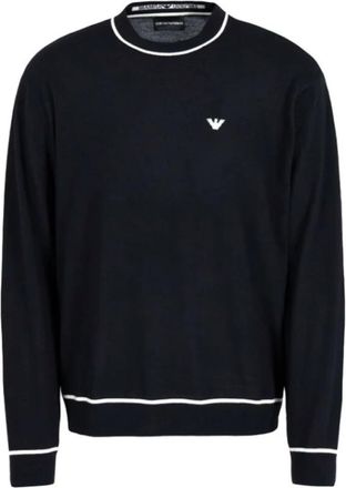 Emporio Armani Herren, Strickwaren, Blau, LGröße