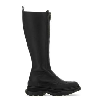 Alexander McQueen Schwarze Hohe Stiefel mit Rei&szlig;verschluss - - Shoes - Damen - Schwarzk - 38 EU