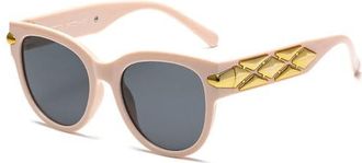 Generic Lunettes de soleil tendance oeil de chat avec grand cadre - Pour femme - Protection UV 400, Rose/gris., Taille unique