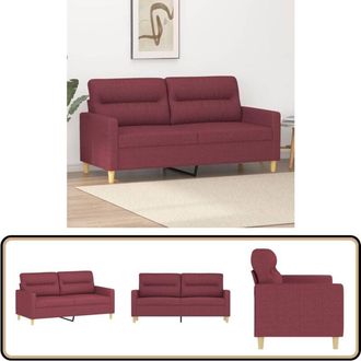 vidaXL 2-Sitzer-Sofa Weinrot 140 cm Stoff - 2-Sitzer Sofa - Wohnzimmersofa - Lederlook Sofa - Weinrot Sofa - Gemütliches Sofa