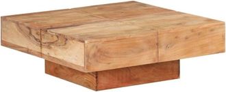 vidaXL Vidaxl - Table basse 80x80x28 cm Bois dacacia massif