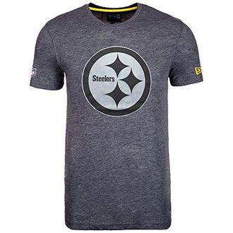 New Era Pittsburgh Steelers Tee/T Shirt NFL Two Tone Graphite - M