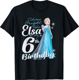 Disney Frozen Bright Like Elsa 6th Birthday T-Shirt