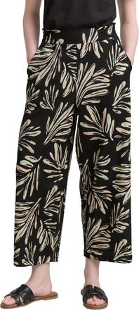 Tom Tailor Damen 1046824 Culotte High Waist Hose, 37993-Abstract Black Beige Print, XL