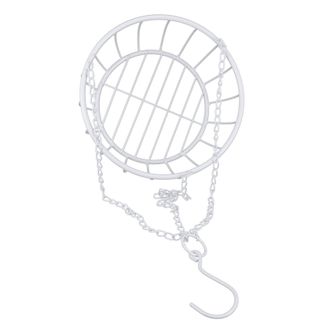 Milisten H&auml;ngender Blumenampel Aus Eisen Robuster Pflanzenst&auml;nder F&uuml;r Innen Au&szlig;endekoration Wei&szlig;e Pflanzschale F&uuml;r Elegantes Flair Langlebig Sicher F&uuml;r Dauerha