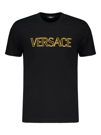 Versace t-shirt en coton - Noir