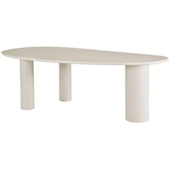 Vente-Unique Table &agrave; manger 8 personnes en MDF - Beige - OLASKO