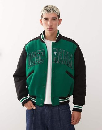 Icecream Bomber style universitaire - Vert/noir-Multicolore