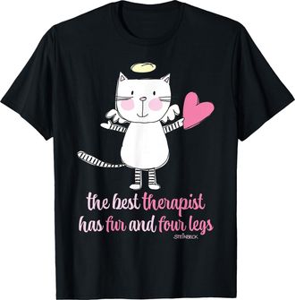 Steinbeck Schutzengel Katze - The Best Therapist Has Fur and Four Legs T-Shirt