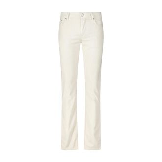 Jacob Cohen Homme, Pantalons, Beige, Taille: W38 Pantalon Slim-Fit en velours côtelé