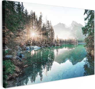 MuchoWow © Bilder Klein 30x20 cm Mini Wohnzimmer Deko Modern Wandbild Kunstdruck auf Leinwand Bild Schlafzimmer über Bett Room Decor Geschenke Natur - Bäume - 