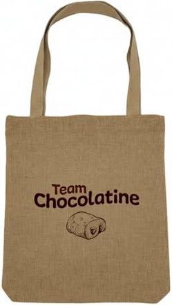 Fabulous Sac Shopping Tote Bag Aspect Lin - Team Chocolatine Humour Blague Toulouse Sud - Sac de Courses Toile Epaisse 360g Beige Naturel Cabas Port&eacute; Epaule So
