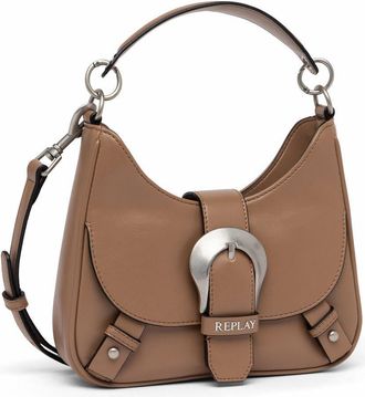 Replay Damen Schultertasche aus Kunstleder, Dirty Pale Beige 074 (Beige), Onesize
