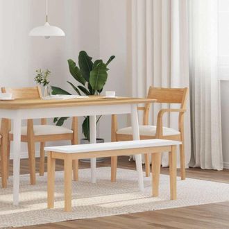 vidaXL Vidaxl - Banc 110 cm bois massif caoutchouc