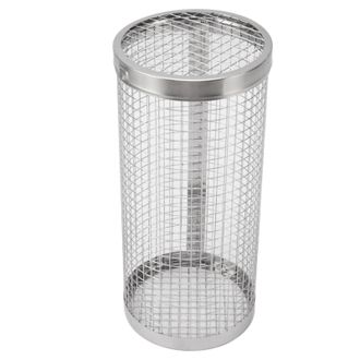 Brrnoo BBQ-Netzrohr, Rollender Grillkorb, Grillkorb Ever f&uuml;r Outdoor-Grill, Netzrohr, Runde Grillk&ouml;rbe f&uuml;r Gem&uuml;se, Pommes, Fisch, Rundes Grillnetzrohr (S (40