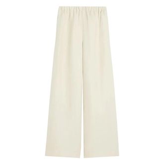 Max Mara Leinen- und Seidenhose - - Trousers - Damen - Beige - M