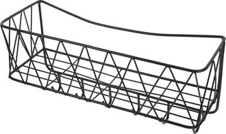 BESPORTBLE Schwarzes Großes Wandmontiertes Badezimmerregal ohne Bohren Pulverbeschichteter Metallrahmen mit Klebehaken Belüftetes Rostfreies Organizer Regal zur 