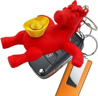 Generico Pferdefigur, chinesische Heimdekoration, 3D-Druck, Pferdeskulptur mit drehbarem Goldbarren, f&uuml;r M&auml;dchen,, Zuhause, B&uuml;ro, Party, Geburtstag