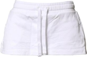 Dolce & Gabbana Femme, Jupes, Blanc, Taille: 36 FR Mini-jupe trap&egrave;ze taille mi-haute