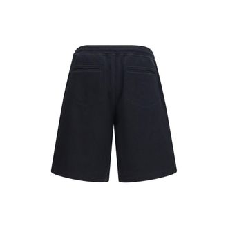 Brunello Cucinelli Mens Black Cotton Bermuda Shorts