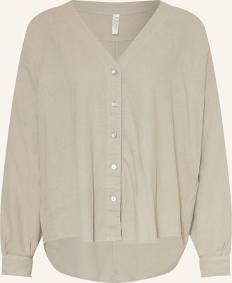 10 Days Bluse Mit Leinen grau