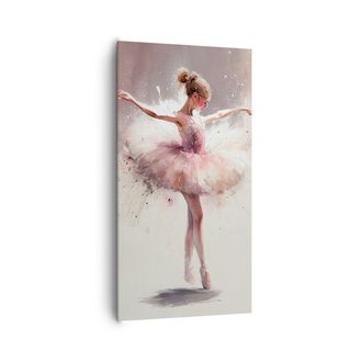 Arttor Wandbilder Dekoration Wohnzimmer Ballerina M&auml;dchen St&uuml;ck Bilder auf Leinwand 65x120cm Leinwandbild mit Rahmen Schlafzimmer K&uuml;che Deko Wand Kunstdruck 