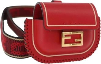 Fendi &Eacute;tui pour &eacute;couteurs doccasion - Femme - Pre-owned - Rouge - Taille: ONE Size