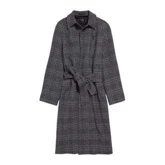 Balenciaga Wollmantel mit G&uuml;rtelverschluss - - Coats - Damen - Grau - M