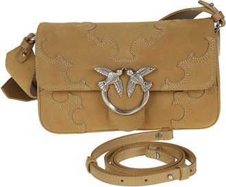 Pinko Pinko, Femme, Sacs, Vert, Taille: ONE Size Love One Slouchy Mini Bag