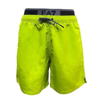 Emporio Armani Homme, Maillots de bain, Vert, Taille: XL Short de bain Logo Series avec bande logo