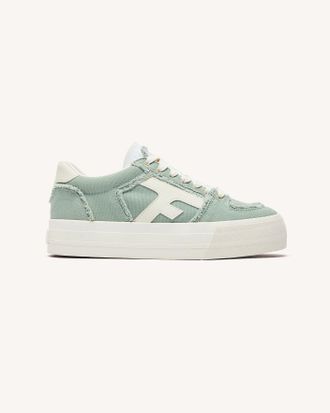 Faguo Baskets en toile vert clair