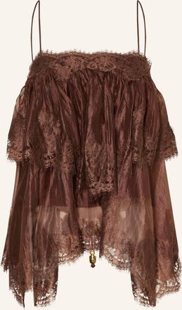 Aje Top Ophelia Lace Cami Mit Spitze braun