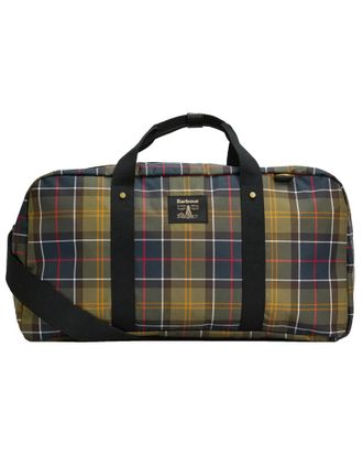 Barbour Wetterfeste Reisetasche mit Tartanmuster in