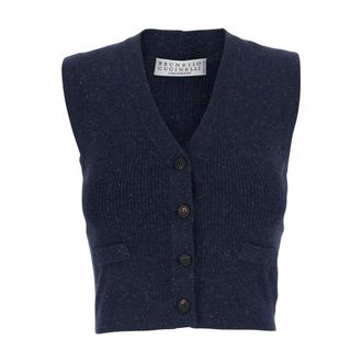 Brunello Cucinelli Damen, Strickwaren, Blau, LGr&ouml;&szlig;e