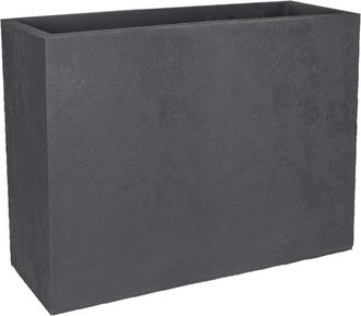 Eda Jardini&egrave;re rectangulaire Loft L Basalt D&eacute;cor B&eacute;ton 46 L - Gris anthracite - Eda